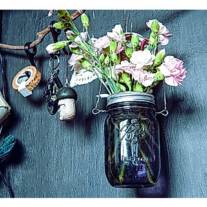 musscccm 12 Pack Stainless Steel Wire Handles (Handle-Ease) for Mason Jar, Ball Pint Jar, Canning Jars, Mason Jar Hangers and Hooks for Regular Mouth, Set of 12, Silver