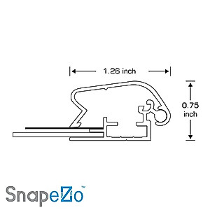 SnapeZo Movie Poster Frame 24x36, Red, 1.25 Inch Aluminum Profile, Front-Loading Snap Frame, Wall Mounting, Professional Series