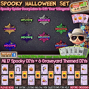 ACNH: Spooky Series Mega Set | 23 DIY Recipes | Halloween Items | Crafting Materials | Includes 1.11 Update Content