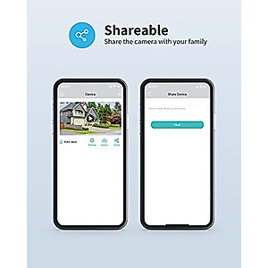 ZJX 2500 Lumens Floodlight Camera Outdoor, Security Cam with Motion-Activated Light, Motion Detection and Siren Alarm, Waterproof（White） (White), Round (FC-01)
