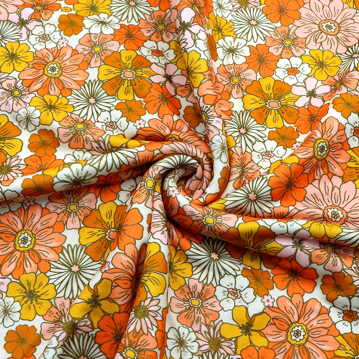 David accessories Double Brushed Poly Knit Fabric Fruit Pattern Printing Fabric 4 Way Stretch Spandex Knitting Fabric DBP Fabric by The Yard for Clothes Dress (C)