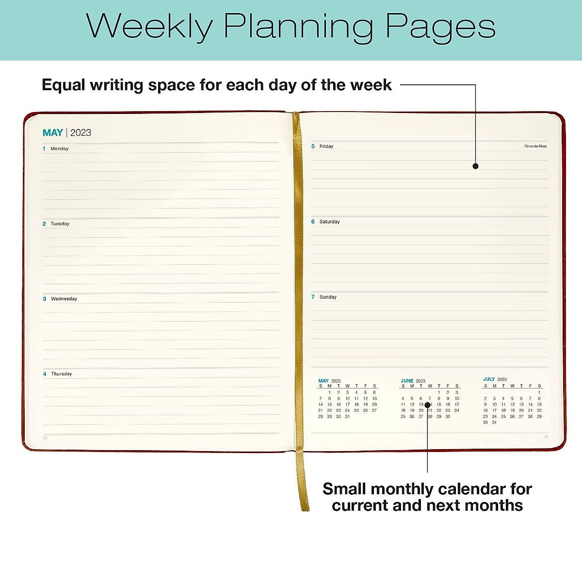 2023 Planner 8"x10" Size: 14 Months (Begins November 2022 /2023 Calendar/ 2023 Weekly Calendar/Weekly Planner Organizer (Brown)
