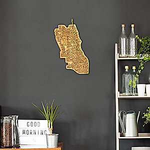 Totally Bamboo Chicago City Life Cutting Board, 7-7/8" x 15-3/4"