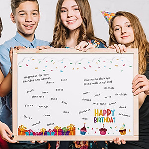 Yoqipati Jumbo Birthday Card Giant Guest Book, 14 x 22 inches Giant Large Birthday Greeting Cards for Girl Boy Birthday Supplies, Excluding Envelope(Purple)