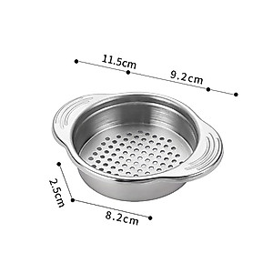 Stainless Steel Food Can Strainer Sieve Metal Tuna Press Filter Canning Lid Colander Oil Drainer Kitchen Tools for Beans Vegetables