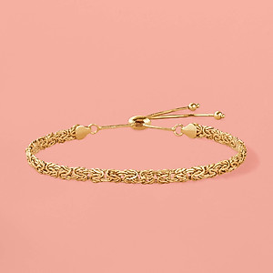 Ross-Simons 14kt Yellow Gold Byzantine Bolo Bracelet