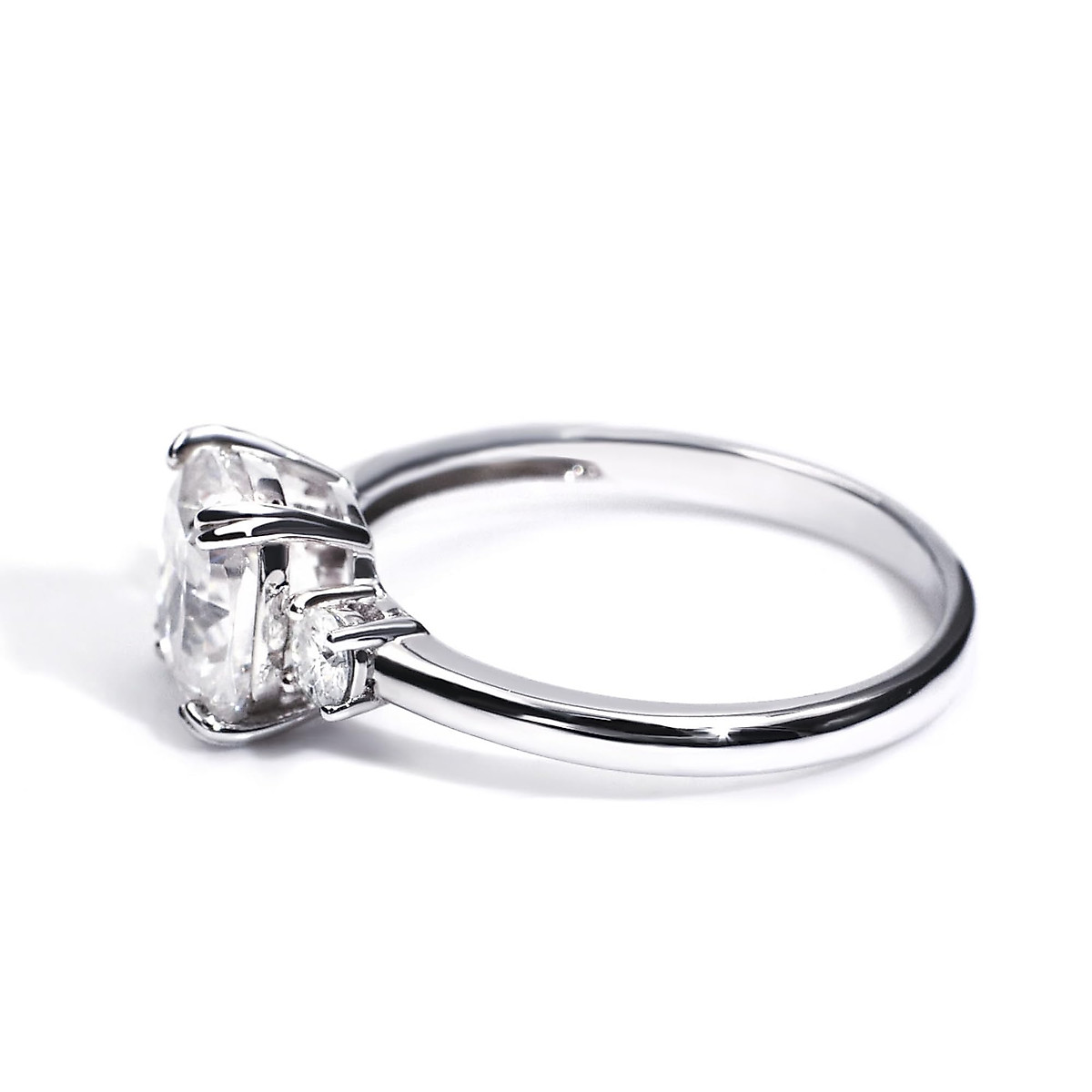 TIANYU GEMS 1.5Ct Moissanite Engagement Ring, Solid Sterling Silver 18K Real Gold Plated DF Color VVS Elongted Cushion Crushed lce Cut Moissanite Engagement Rings for Women Wedding Memorial Day Party