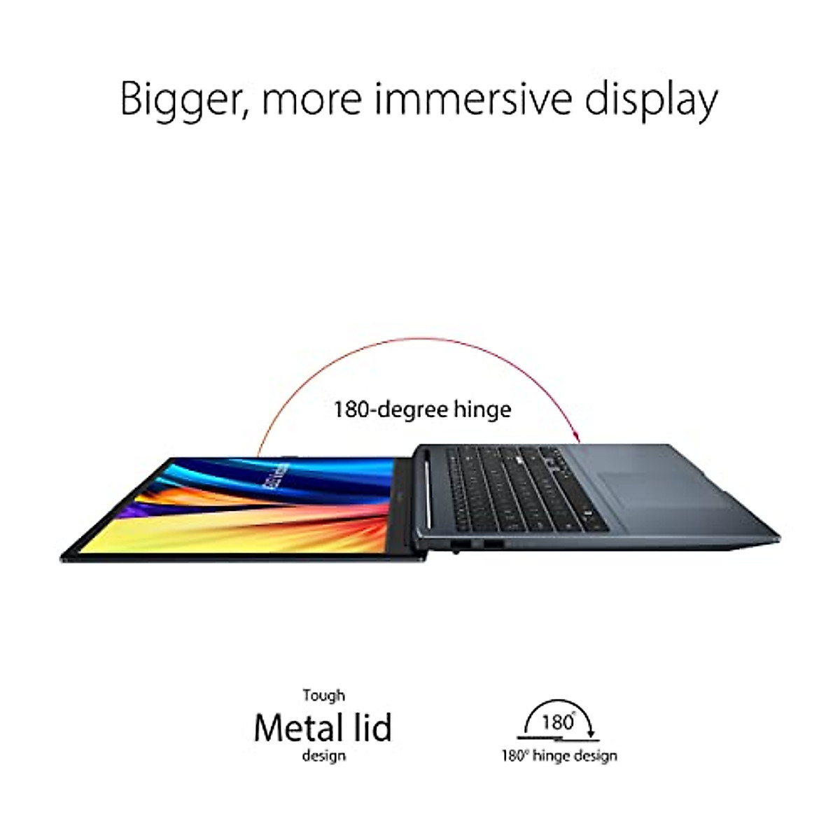 ASUS Vivobook Pro 15 OLED Laptop, 15.6” 2.8K OLED Display, AMD Ryzen 7 6800H Mobile CPU, NVIDIA GeForce RTX 3050 Ti GPU, 16GB RAM, 1TB SSD, Windows 11 Home, Quiet Blue, M6500RE-EB74