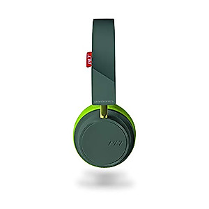 Plantronics BackBeat 505 On-Ear Wireless Sport Headphones Headset (Grey/Green) (Renewed)