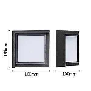 Raxinbang Outdoor Wall Lamp Led Courtyard Square Exterior Aisle Waterproof Balcony Terrace Modern Creative Home Garden Wall Lamp 1616 cm Black Wall Lights