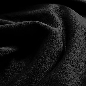 CozyLux Fleece Blanket King Ash Black 108" x 90", Super Soft Lightweight Microfiber Flannel Blankets for Travel Camping Chair and Sofa, Cozy Luxury Plush Fuzzy Bed Blankets
