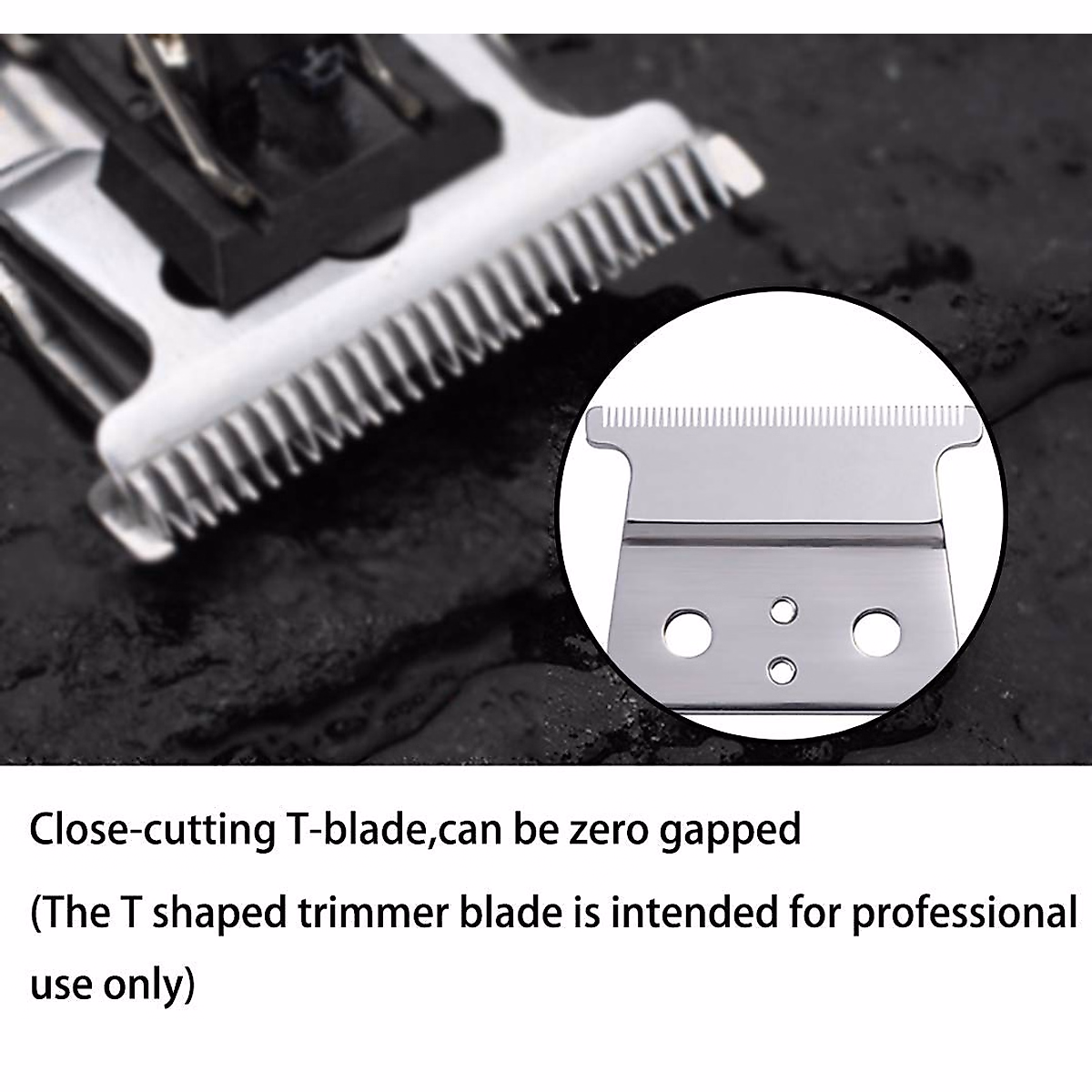 04521 T-Outliner Replacement Blade kit for Compatible with Andis Deep Tooth T-Outliner Carbon Steel Trimmer for Model GTO/GO/SL and SLS Hair/Beard Trimmers with Barber Blade Sponge(2 Set)