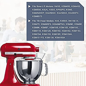Kitchen Aid Pouring Shield KN1PS W10616906 Universal Pouring Chute and Prevent Splattering for 4.5 and 5 quart polished or brushed stainless steel Tilt-head stand mixer bowls Only