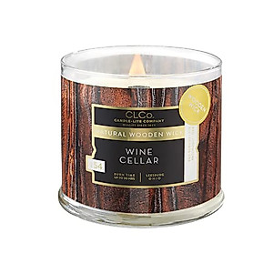 CLCo by Candle-lite Scented Candles, Wine Cellar Fragrance, One 14 oz. Single-Wick Aromatherapy Candle with 90 Hours of Burn Time, White Color