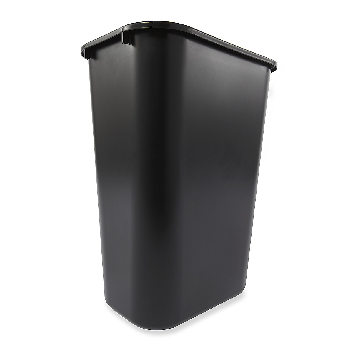 Rubbermaid Commercial Products Resin Wastebasket/Trash Can, 10-Gallon/41-Quart, Black, Plastic, for Bedroom/Bathroom/Office, Fits Under Desk/Sink/Cabinet, Pack of 12