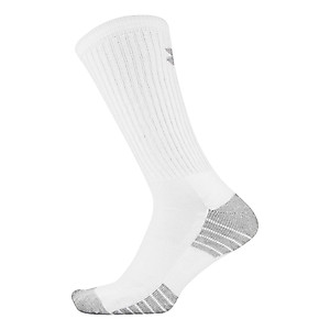 Under Armour Tech Crew Socks 2 Pairs, Black/White Assorted, Medium
