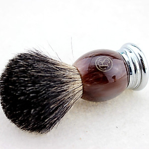 Shaving Brush for Men,Frank FS shaving Pure Badger Chrome Metal Brushes for Professional Shaving Gift to Father Husband(knot size 20mm)