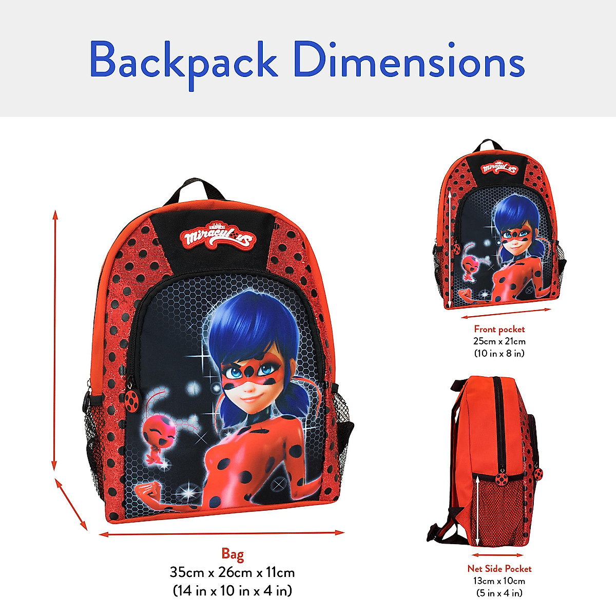 Miraculous Kids Ladybug Backpack