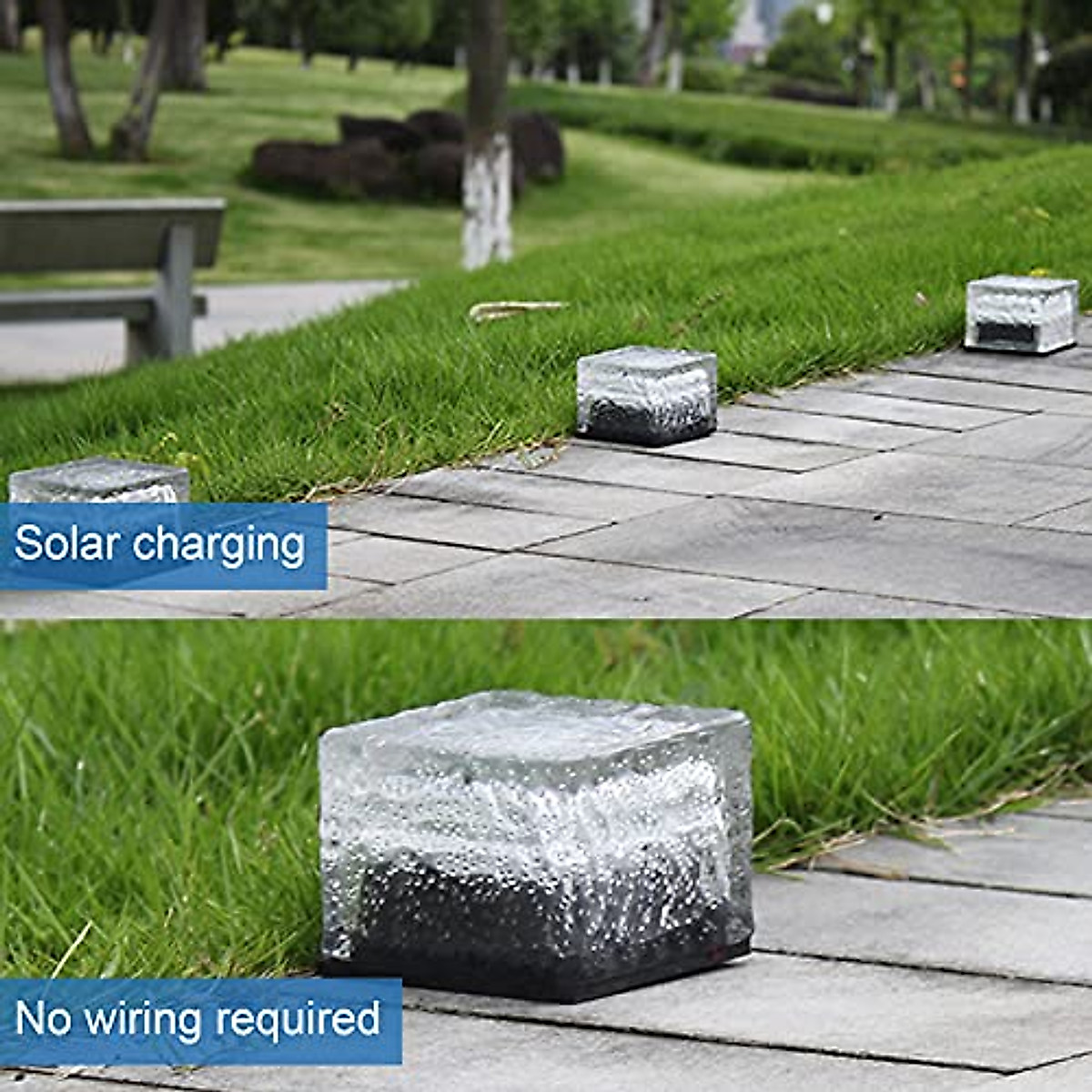 KAKAKE Solar Buried Lamp, Garden Light Solar Charging Embedded Installation for Swimming Pool Peripheral Layouts for Courtyards