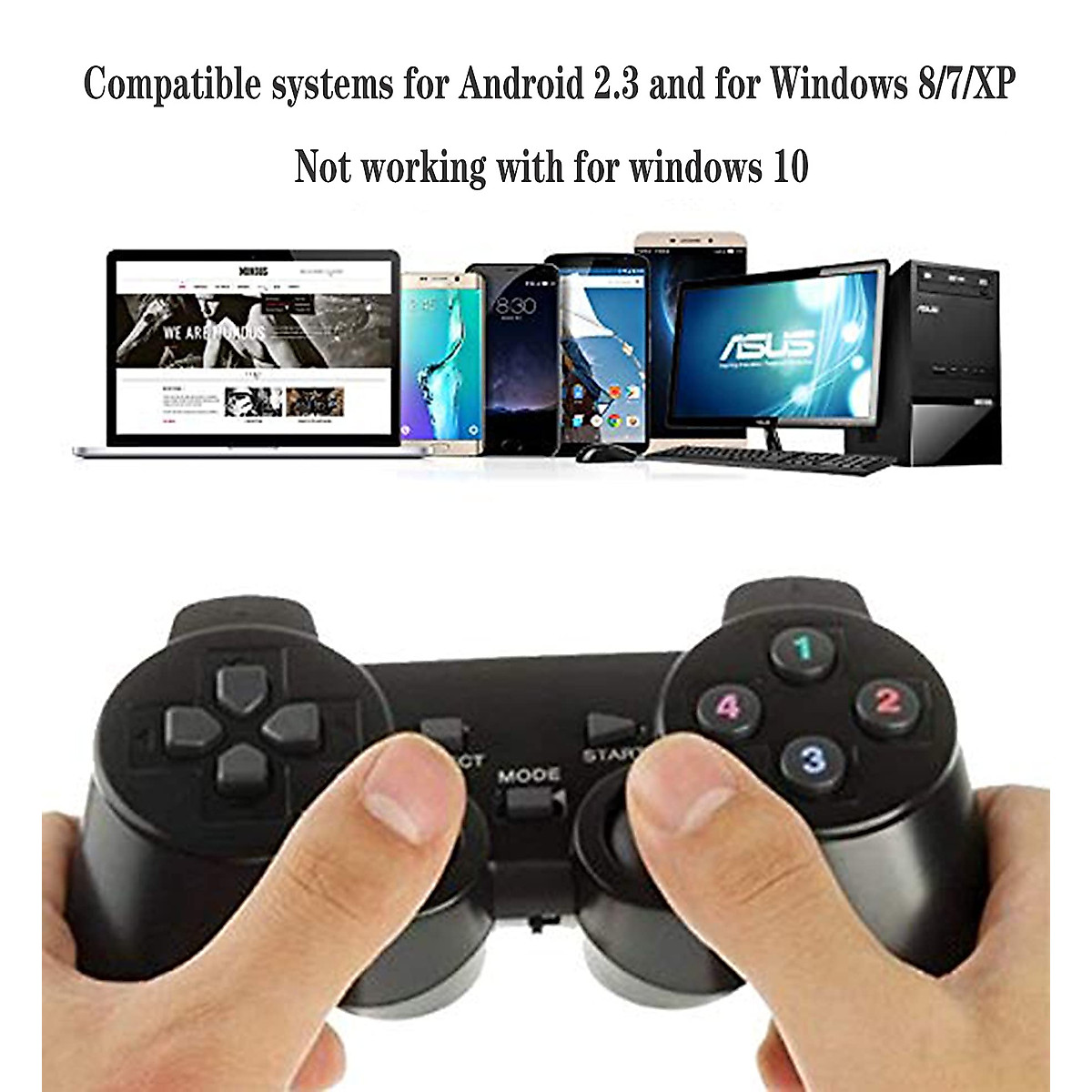 C-Zone 2.4GHz USB Twins Wireless game Controller Gamepad Joystick With WIN98/2000/X/2003VISTA/WIN7 SYSTEM TV Box