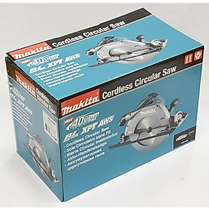 Makita HS011GZ 10.2 inch (260 mm) Rechargeable Circular Saw, 40 V Max, Battery and Charger Sold Separately, Blue