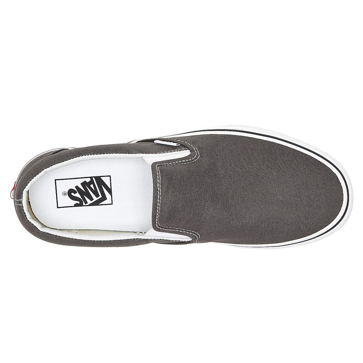 Vans Men's Classic Slip-On Core, Charcoal/White, Size 10.5