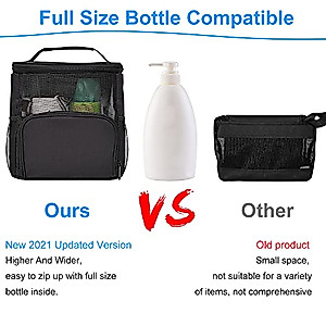 Conliga Portable Shower Caddy ， (Updated Version, Full Size Bottle Compatible), Hanging Toiletry Bag， Large Capacity，Water-resistant Easy Dry