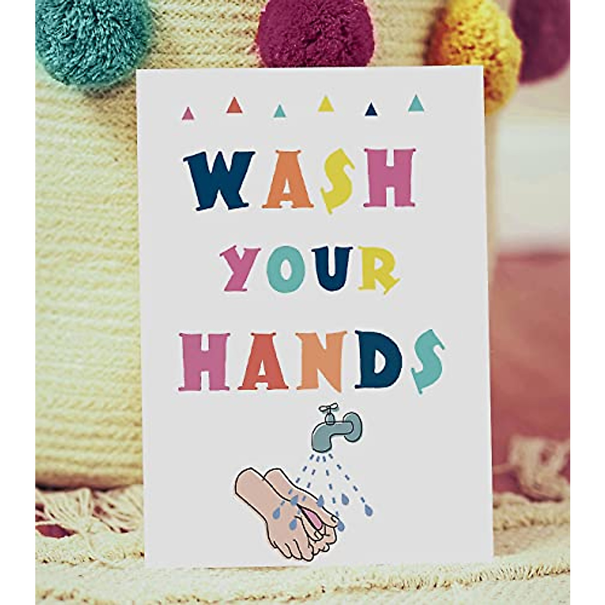 InSimSea Funny Bathroom Signs Prints, Bathroom Quotes and Sayings Art Prints, Kids Bathroom Wall Decor, set of 4, 8x10 inch, Unframed