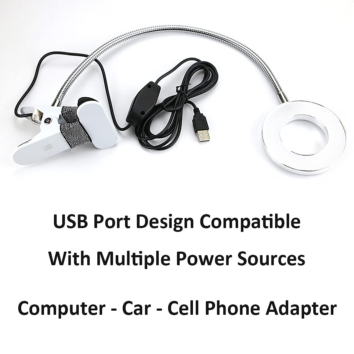 MICPANG Clip On Light Desk Lamp Led Table Clamp for Microblading Permanent Makeup Tattoo Eye Protection USB Reading Light with Adjustable Arm 2 Light Modes Suitable for Skincare Beauty Salon Manicure