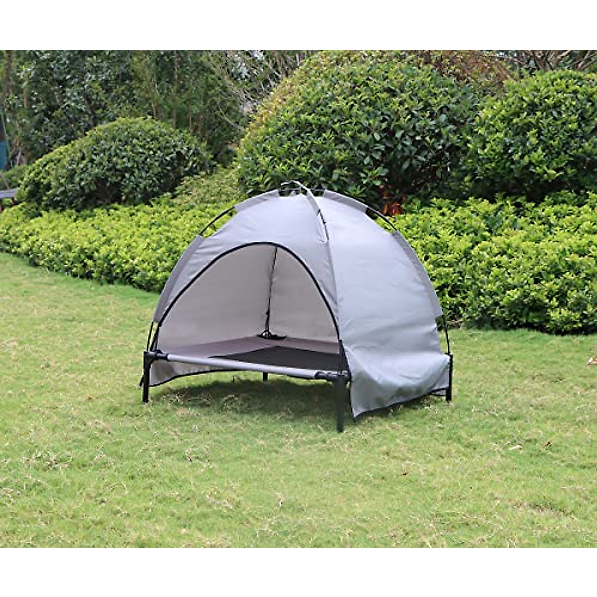 VANFOND Elevated Dog Bed with Canopy , Raised Mesh Canopy Pet Cot for Small/Medium Dogs Outdoor Camping or Beach