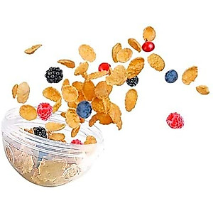 DGRS MARKET 20 oz Breakfast Cereal On the Go Cups with Spoon, Portable Take'n Go Oatmeal and Yogurt Parfait Containers Cup with Lids Reusable for Yogurt, Fruit Cup for Travel, 2PCs (Green & Red)