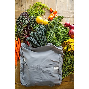Full Circle Unise Reusuable Reusable Grocery Tote and 3 Reusable Produce Bags, Gray, Reusable Tote Market Bag