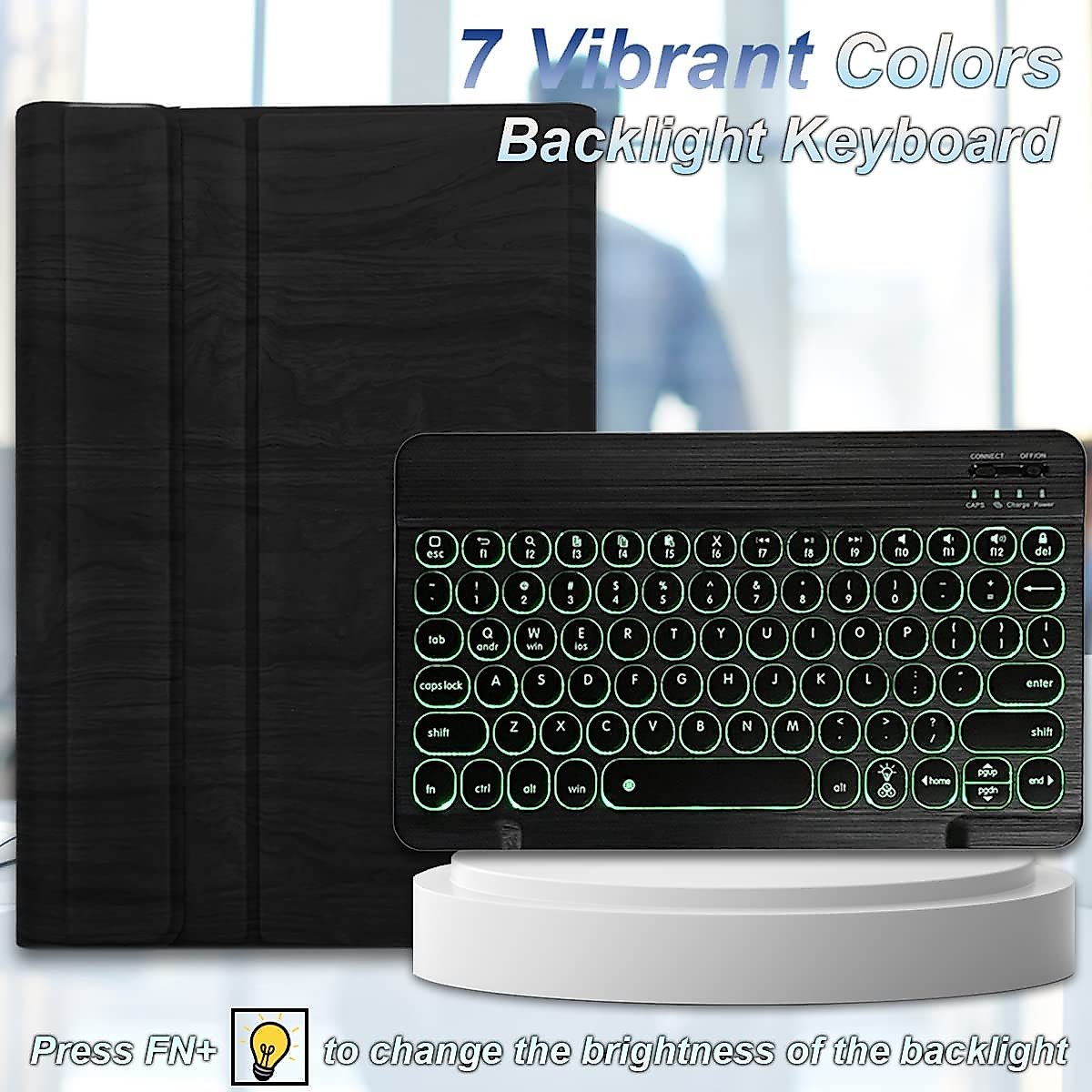 LDSOYIA Lenovo Tab P11 Plus 2021 & P11 2020 Keyboard Case 11 inch [Backlit, TB-J607F TB-J606X], 7 Color Backlights Detachable Wireless Keyboard Protective Case Cover for Lenovo Tab P11 Plus & P11