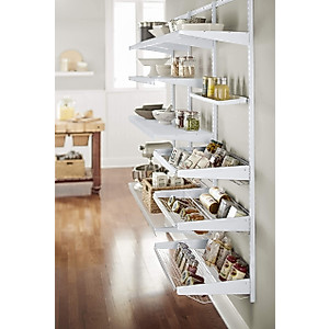 Rubbermaid, White Fasttrack Closet Slide-Out Tiered Organizing Shelf, 2060354