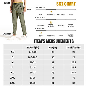 MOCOLY Women's Cargo Hiking Pants Elastic Waist Quick Dry Lightweight Water Resistant Casual Long Pants UPF 50+ Green L