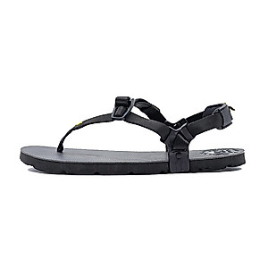 LUNA Sandals MONO Winged Edition | Minimalist Running and Hiking Sandals - Lightweight 5.9 oz Comfortable Sandals for Men and Women | Adjustable Fit (Black, numeric_10)