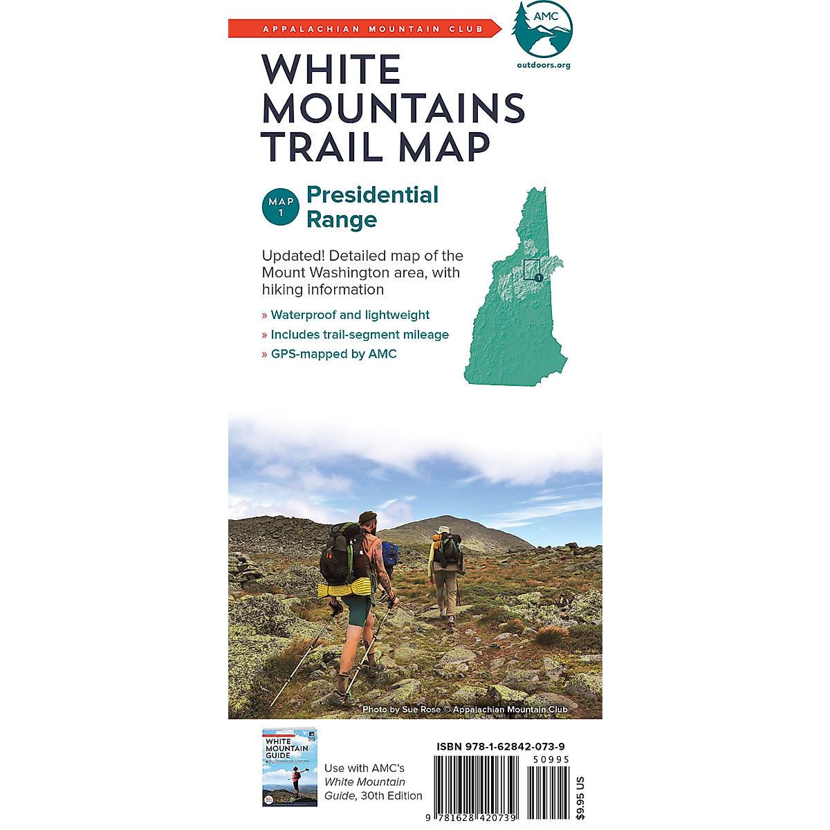 AMC White Mountains Trail Map 1: Presidential Range (Appalachian Mountain Club White Mountains Trail Map)