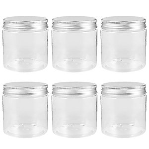 6Pcs Jars with Lids Portable Travel Size Containers for Household Storage Crafts and Cosmetics