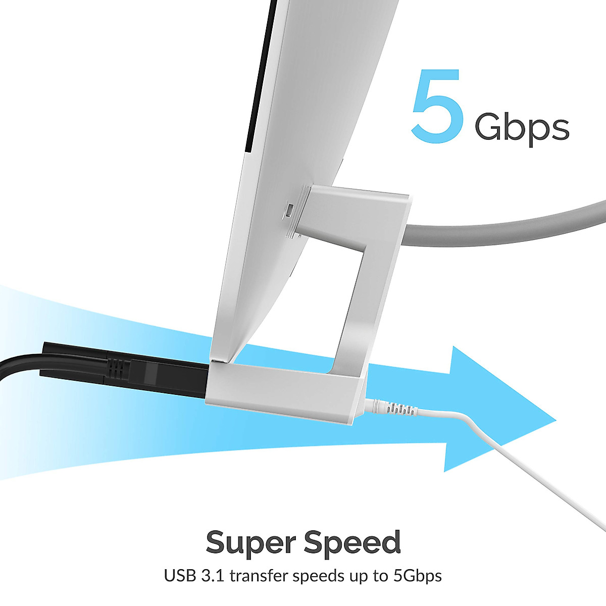 SABRENT Multi Port iMac Hub with Front Access USB Ports, SD/Micro SD Card Reader, 3.5mm Headphone Jack and Rear HDMI 2.0 Output (iMac 2017 to 2020) (HB-SIMC)