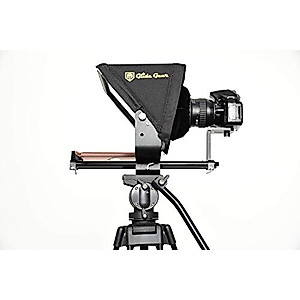 Glide Gear TMP 500 Universal Video Camera Tripod Teleprompter 15mm Rails w/ Carry Case