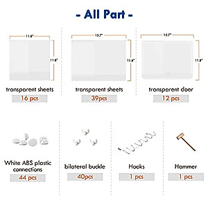 KUSARKO Shoe Rack Organizer, 8 Tier Shoes Storage Cabinet, 24 Pair Clear Plastic Shoe Expandable Organizer for Hallway Bedroom Entryway Heels Boots Sneaker, Stackable Shoe Box