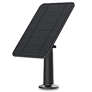 4W 6V Solar Panel Compatible with Arlo Pro 3/Pro 4/Arlo Ultra/Ultra 2 & Arlo Go 2 only, Includes Secure Wall Mount, IP65 Weatherproof,13.1ft Power Cable-Black