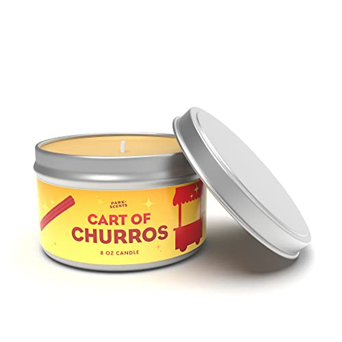 Park Scents Cart of Churros Candle - Authentic Sweet Churros Smell - Iconic Disney Treat - Handmade in The USA Vegan and Cruelty-Free | 8 oz. Tin