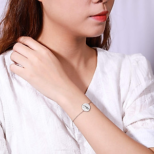 WIOY Saint Benedict Medal Bracelet 925 Sterling Silver, San Benito Medalla Bracelet, Catholic st Benedict Jewelry Gift for Women