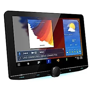 KENWOOD eXcelon Reference DMX1057XR 10.1" Digital Multimedia Bluetooth Car Stereo with USB, 10.1" Floating Touchscreen HD Display, AM/FM HD Radio, Double DIN, Apple CarPlay or Android Auto, SiriusXM