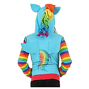 My Little Pony Little Girls Zip-up Hoodie, Rainbow Dash, Medium (5/6)