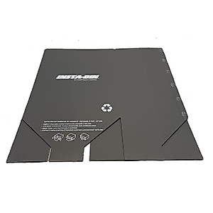 Hospitality Source Insta-bin Dispoable & Reusable Pop-Up Foldable Grey Cardboard Trash Can (Bundle of 25)