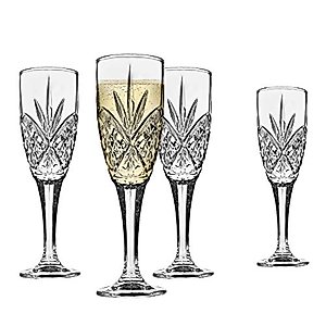 Godinger Dublin Crystal Champagne Flutes - Set of 4