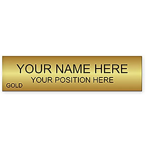 Name Plate Choose Color 2 x 8 - Laser Engraved - CUSTOMIZE. Available in a variety of colors and fonts to match your style. Add a holder / bracket for a professional look.