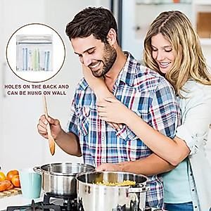 Bag Storage Organizer, Ziplock Bag Organizer Acrylic Food Plastic Bag Dispenser For Kitchen Drawer Or Wall Mount Compatible With Gallon, Sandwich, Snack Various Size Bags